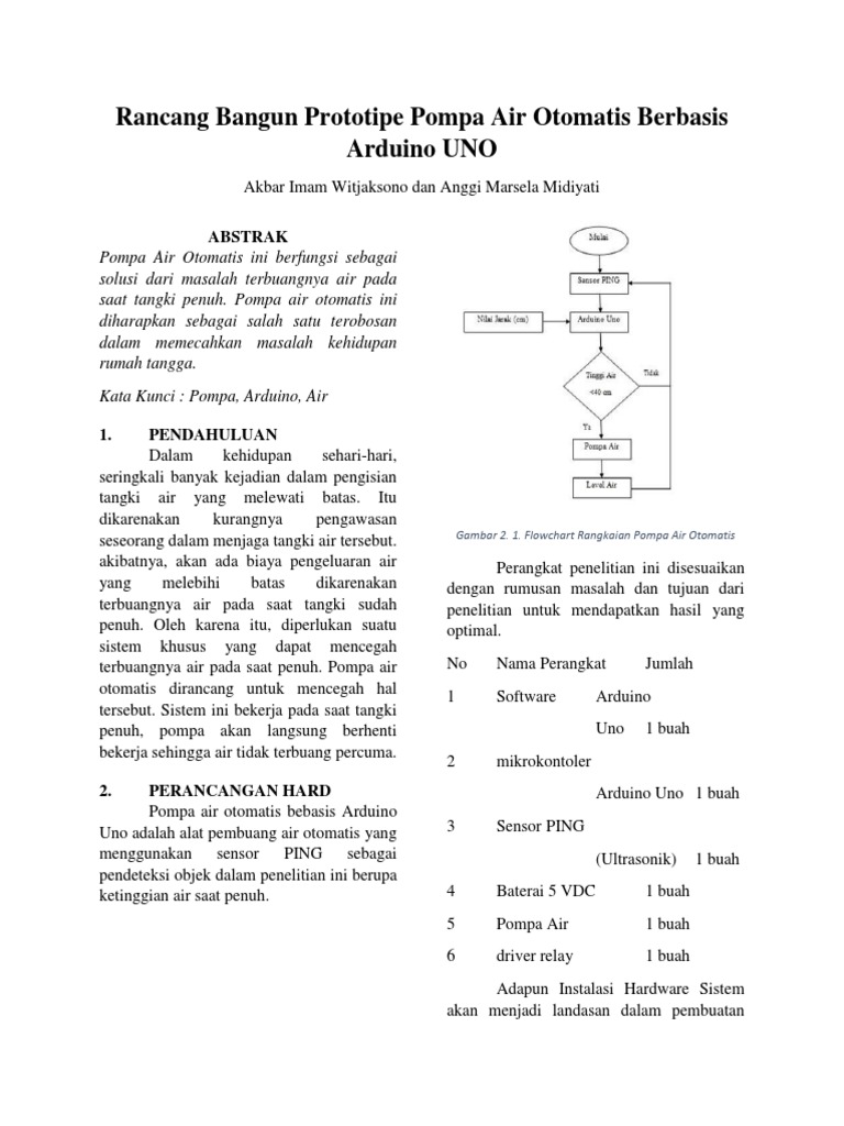 Pompa Air Otomatis Arduino | PDF | Komputer