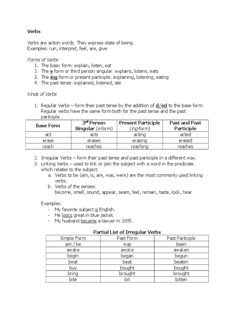 Grammar Verbs | PDF | Verb | Onomastics