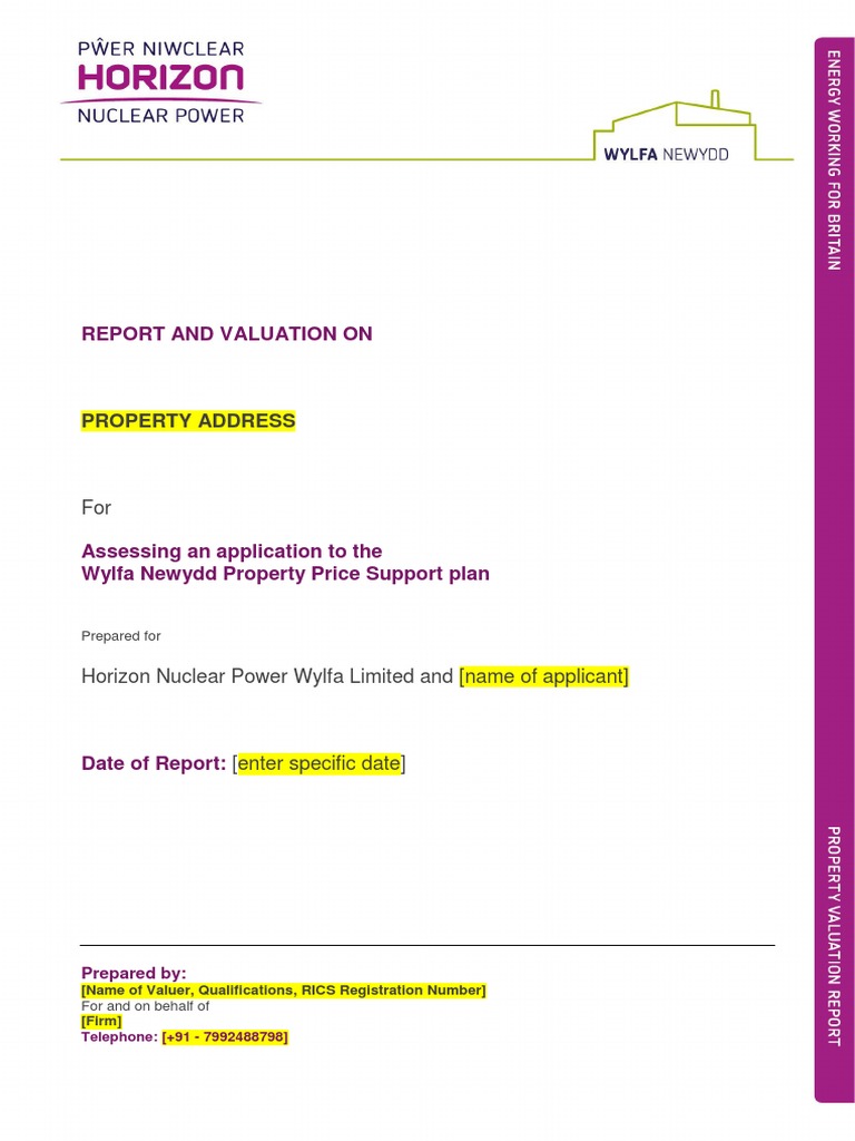 Wylfa Newydd Property Valuation Report | PDF | Real Estate Appraisal ...
