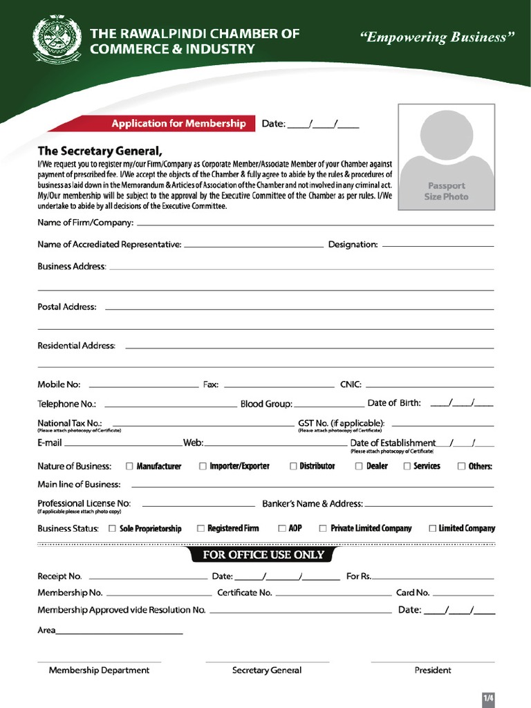 RCCI Membership Form