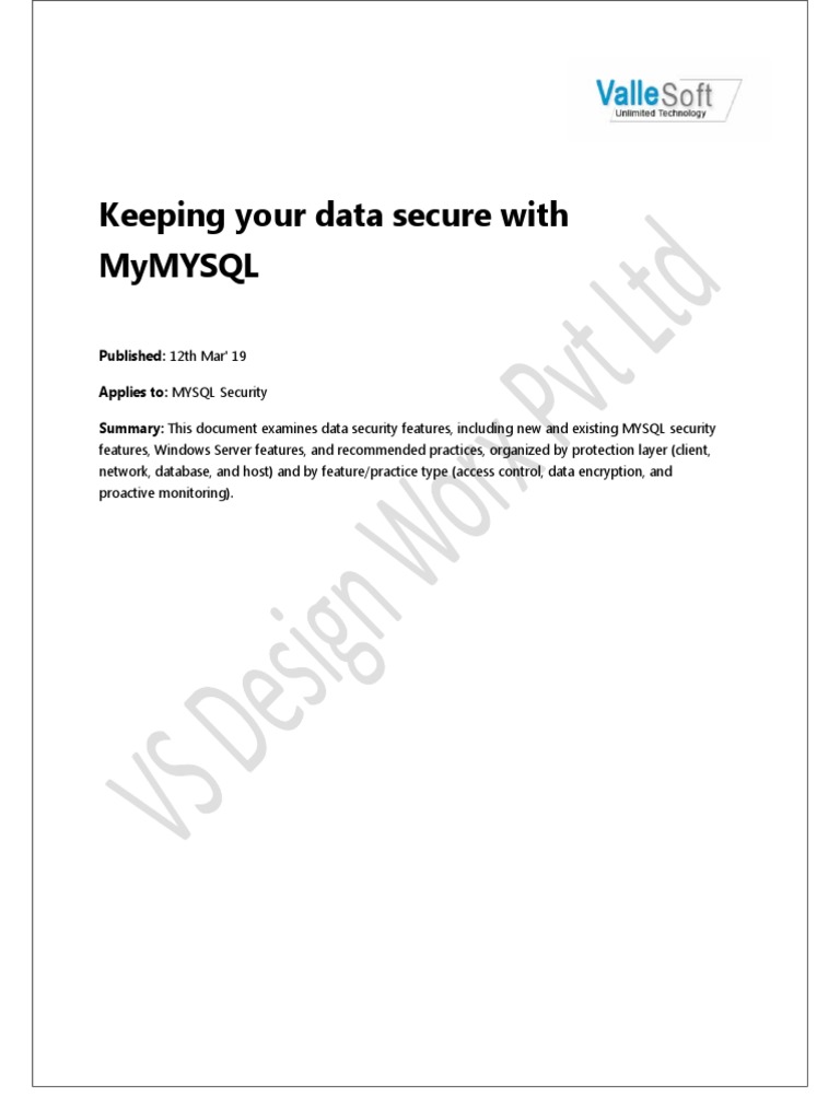 MySQL Security: Data Protection Strategies | PDF | Databases | Active ...