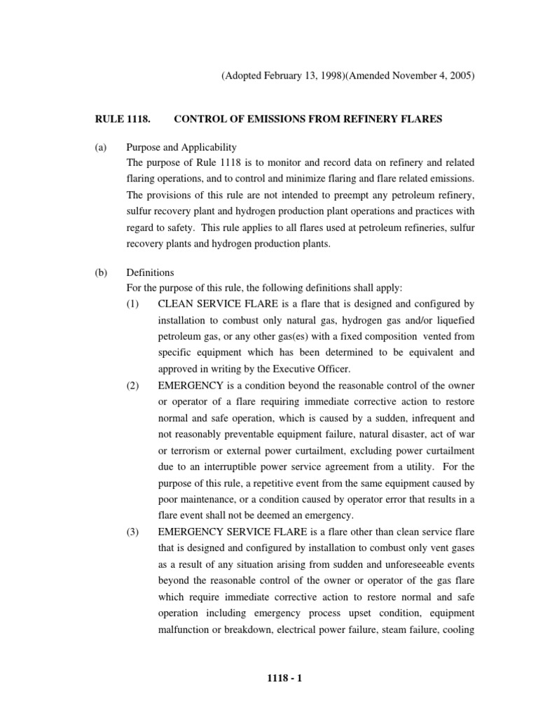Emission Control for Refinery Flares | PDF | Natural Gas | Oil Refinery