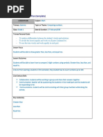 Lesson Plan Comparing Numbers | PDF | Lesson Plan | Applied Psychology