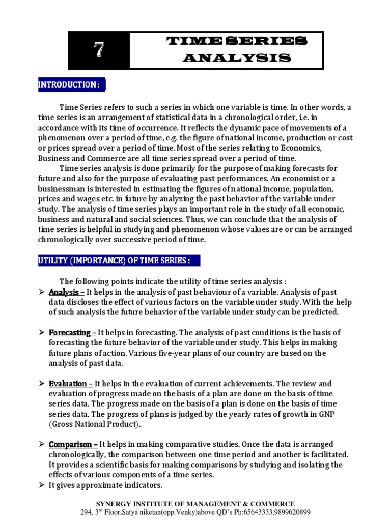Time Series Analysis H 1 | PDF | Seasonality | Time Series
