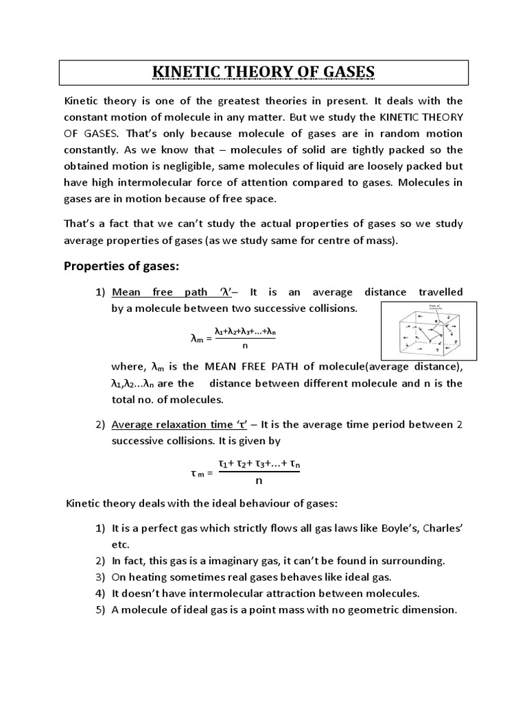 Understanding Kinetic Theory of Gases | PDF | Gases | Heat Capacity