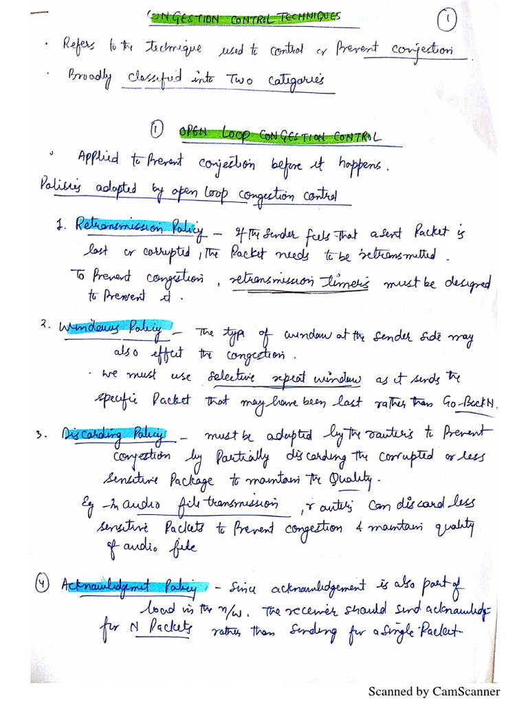 Congestion Control | PDF