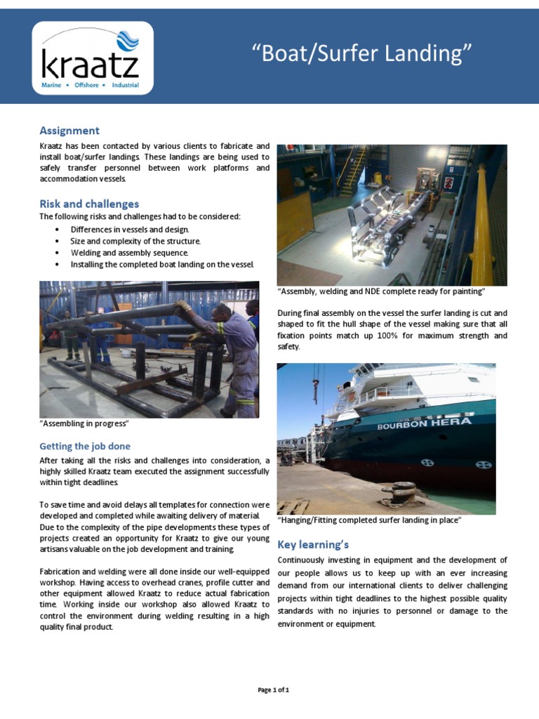 "Boat/Surfer Landing": Assignment | PDF | Welding | Construction