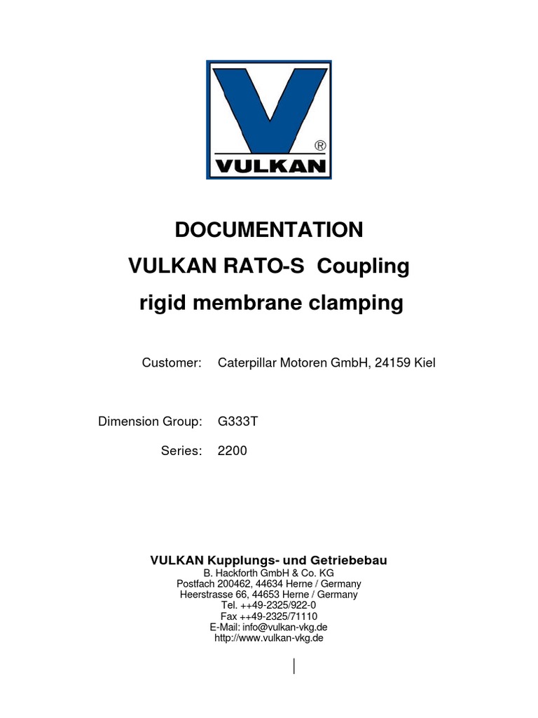 VULKAN RATO-S Coupling | Download Free PDF | Screw | Machines