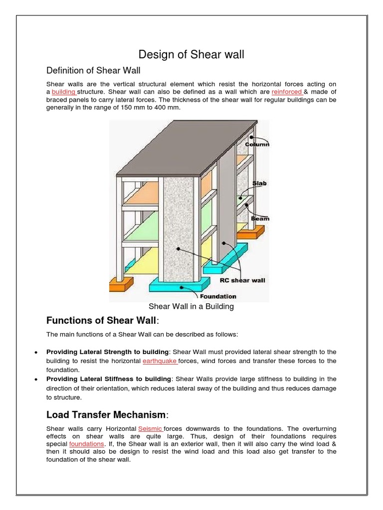 Co4 Shear Wall | PDF | Wall | Continuum Mechanics