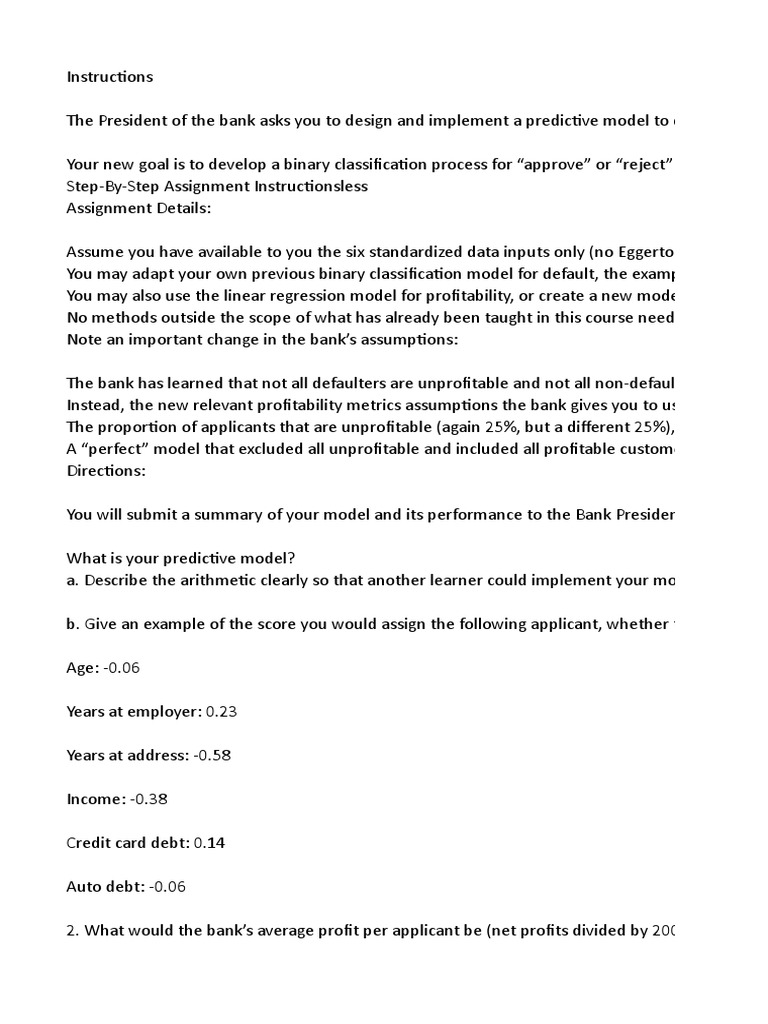 Credit Card Predictive Model | PDF | Statistical Classification ...