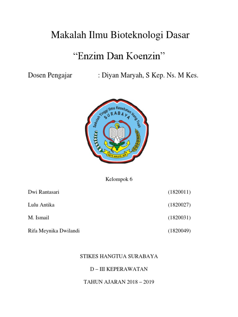 Makalah Enzim Dan Koenzim | PDF