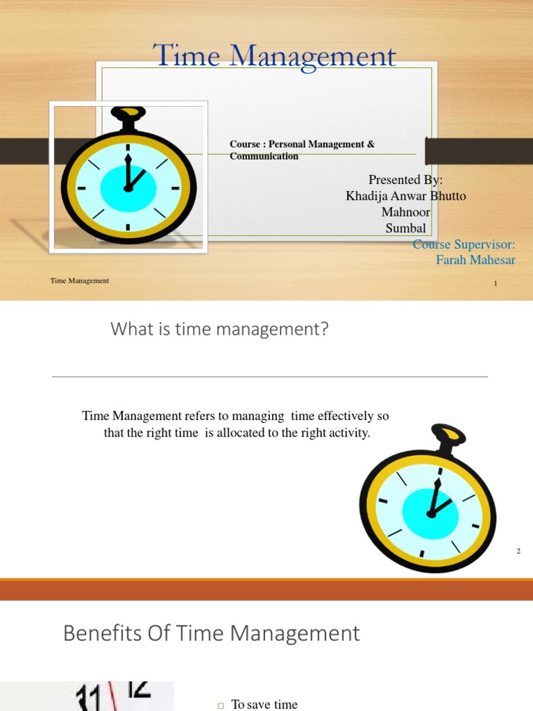Effective Time Management Strategies for Achieving Goals | PDF | Time ...