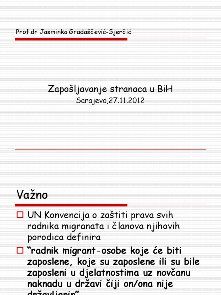 Zaposljavanje Stranaca | PDF