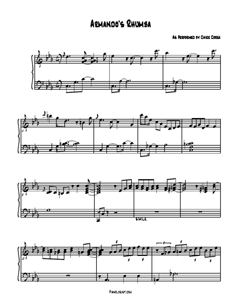 Armandos Rhumba by Chick Corea Part 1 | PDF