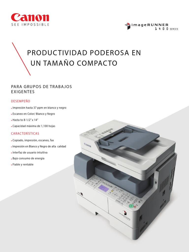 Canon Brochure IR1435 | PDF | Fax | Tecnología de medios