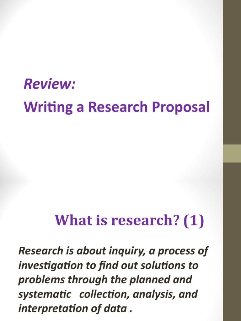 Review:: Writing A Research Proposal | PDF | Methodology | Academic ...
