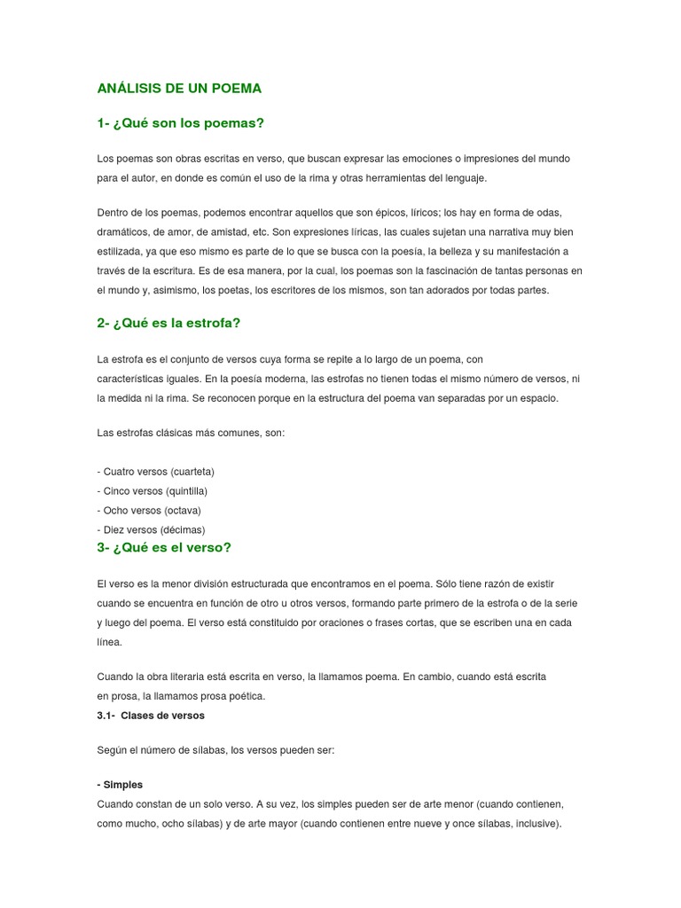Analisis de Poemas | Descargar gratis PDF | Rima | Poesía