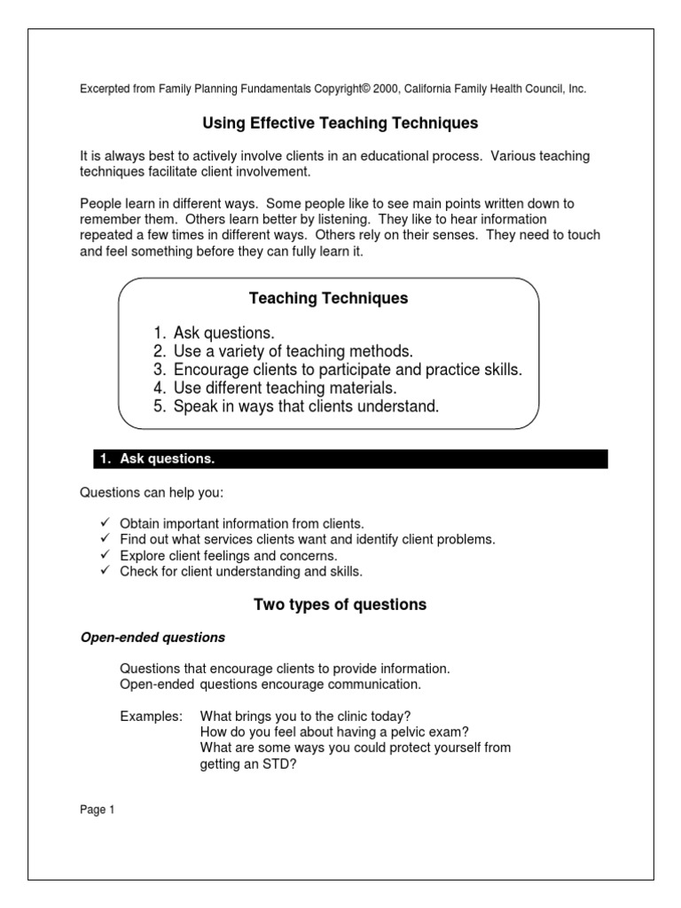 Effective Teaching Techniques | PDF | Teaching Method | Lecture