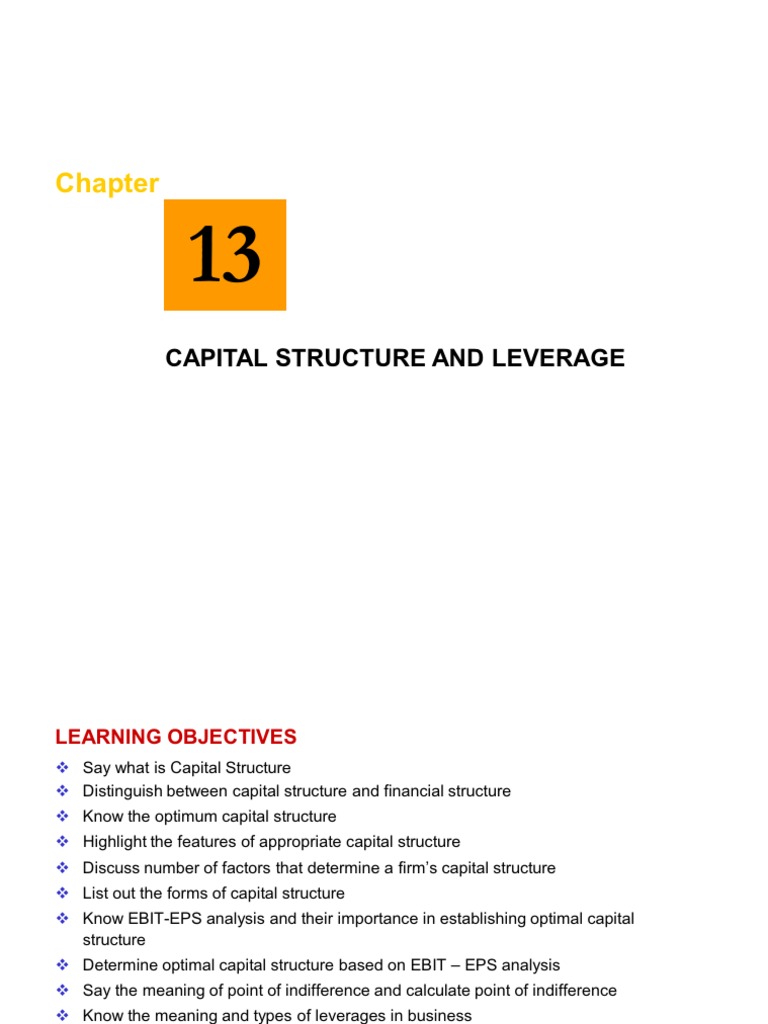 Chapter 13 - Capital Structure | PDF | Capital Structure | Leverage ...