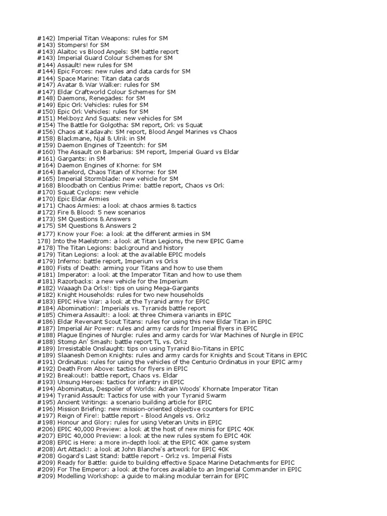 Riferimenti Ad EPIC | PDF | Space Opera Games | Space Opera