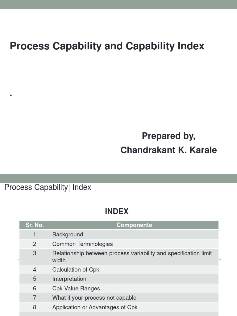 Process Capability and Capability Index | Standard Deviation | Statistics