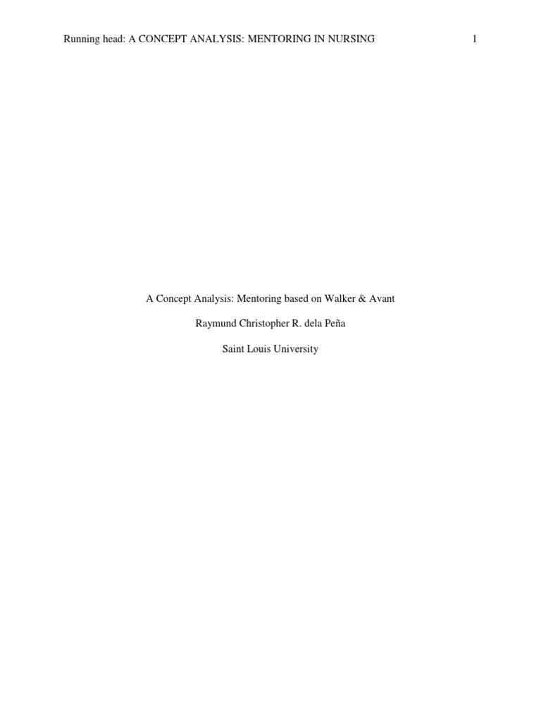 Concept Analysis ACT 4 DEC | PDF | Mentorship | Leadership