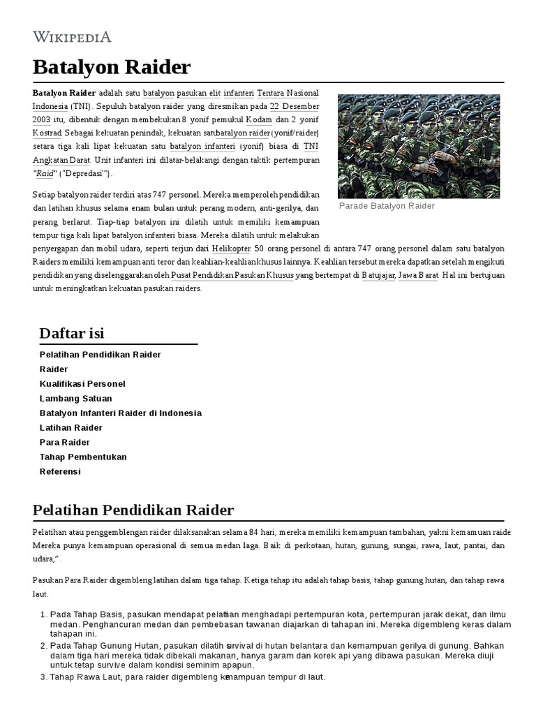 Batalyon Raider | PDF