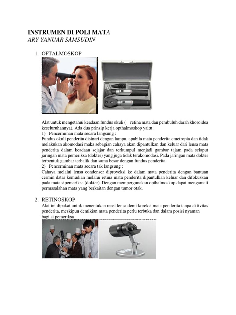 Instrumen Di Poli Mata | PDF