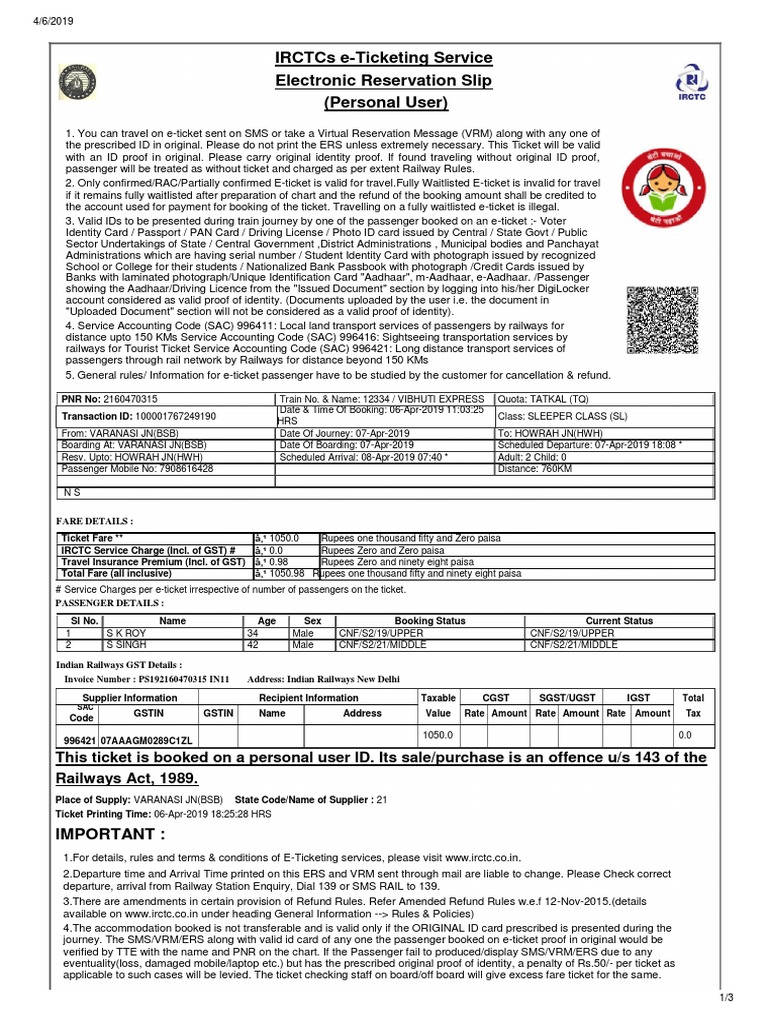 BSB To HWH | PDF | Identity Document | Government