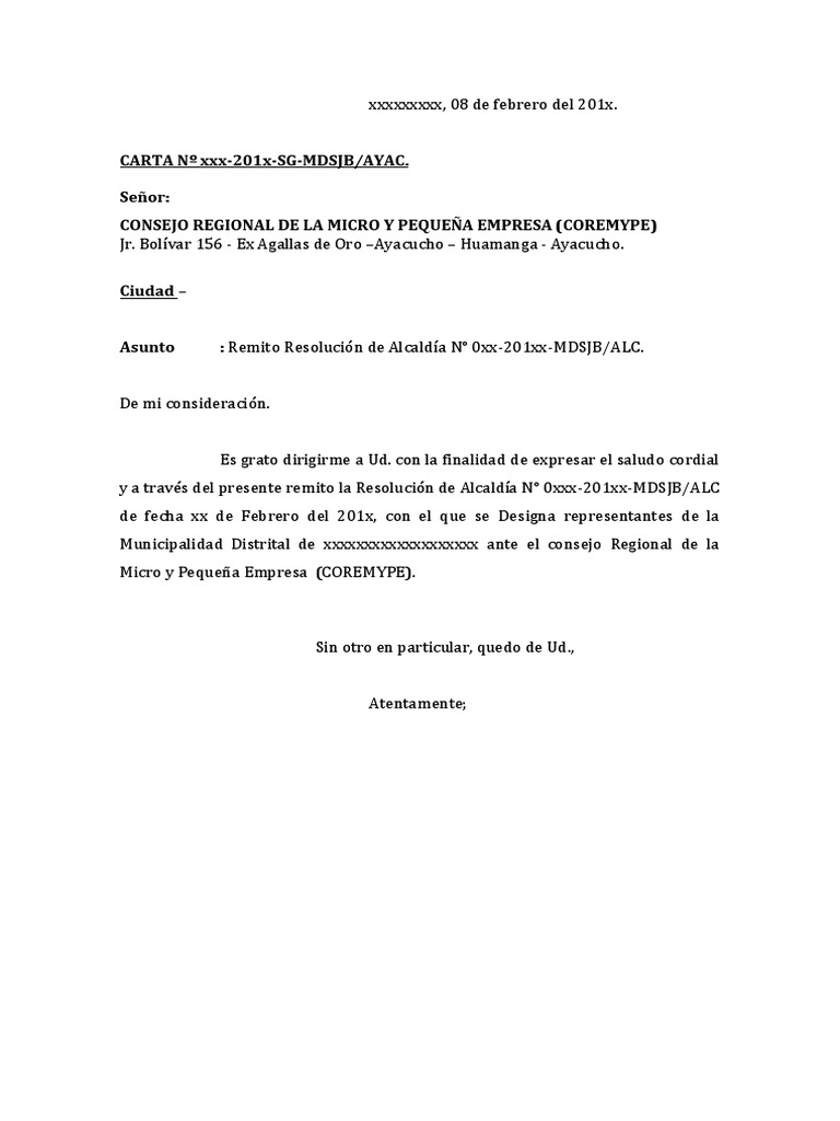 Carta Simple | PDF