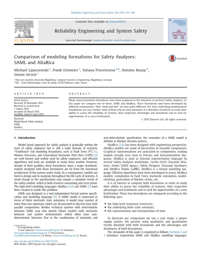 Reliability Engineering and System Safety | PDF | Reliability Engineering | Programming Language
