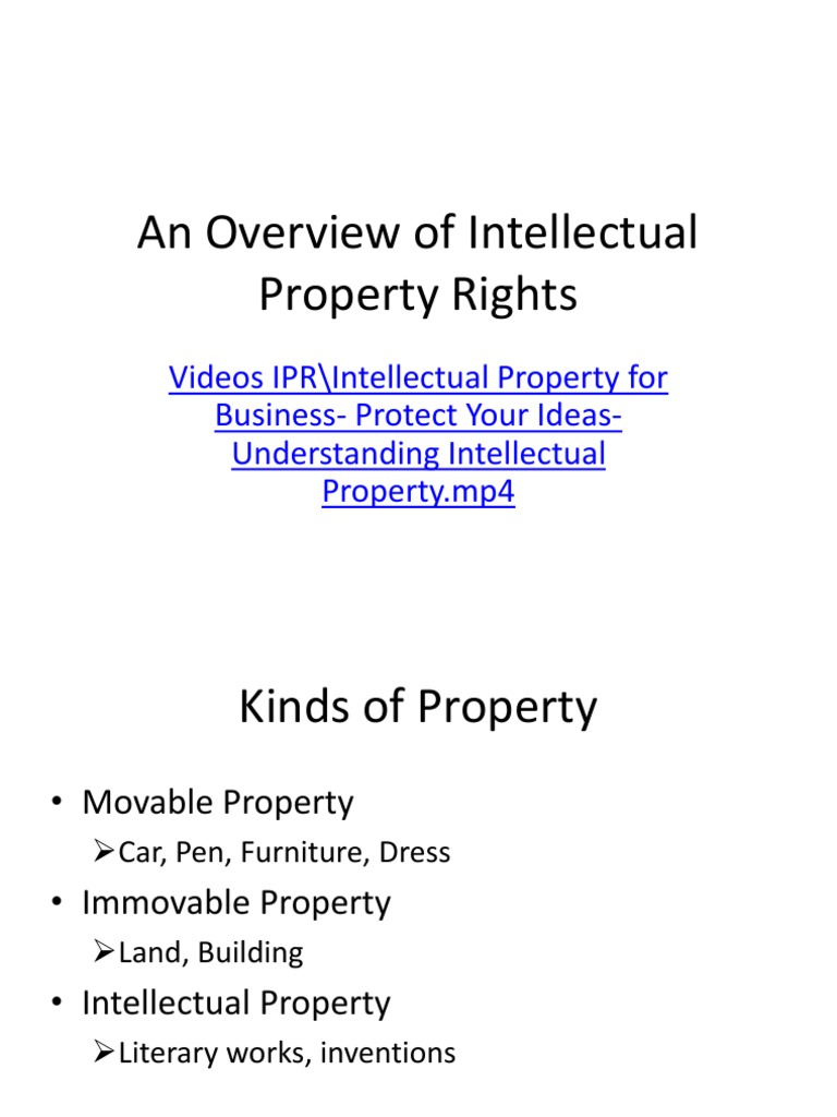 An Overview of Intellectual Property | PDF | Intellectual Property | Patent