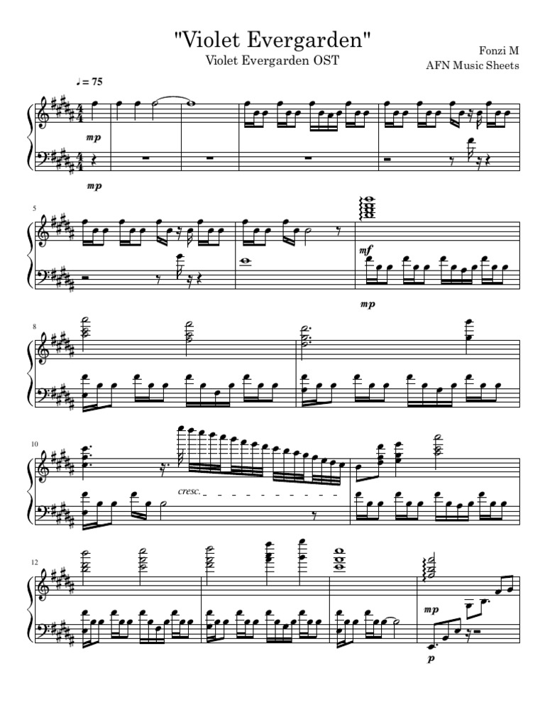 Violet Evergarden OST Across the Violet Sky - Fonzi M