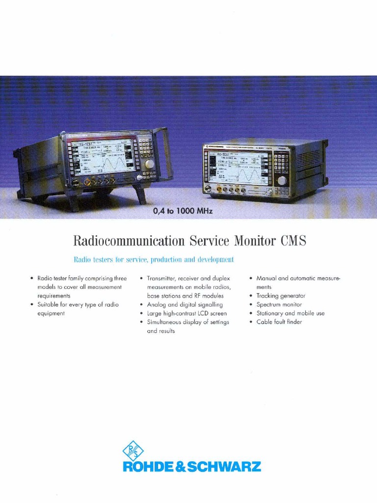 Rohde Cms 50 | PDF | Frequency Modulation | Hertz