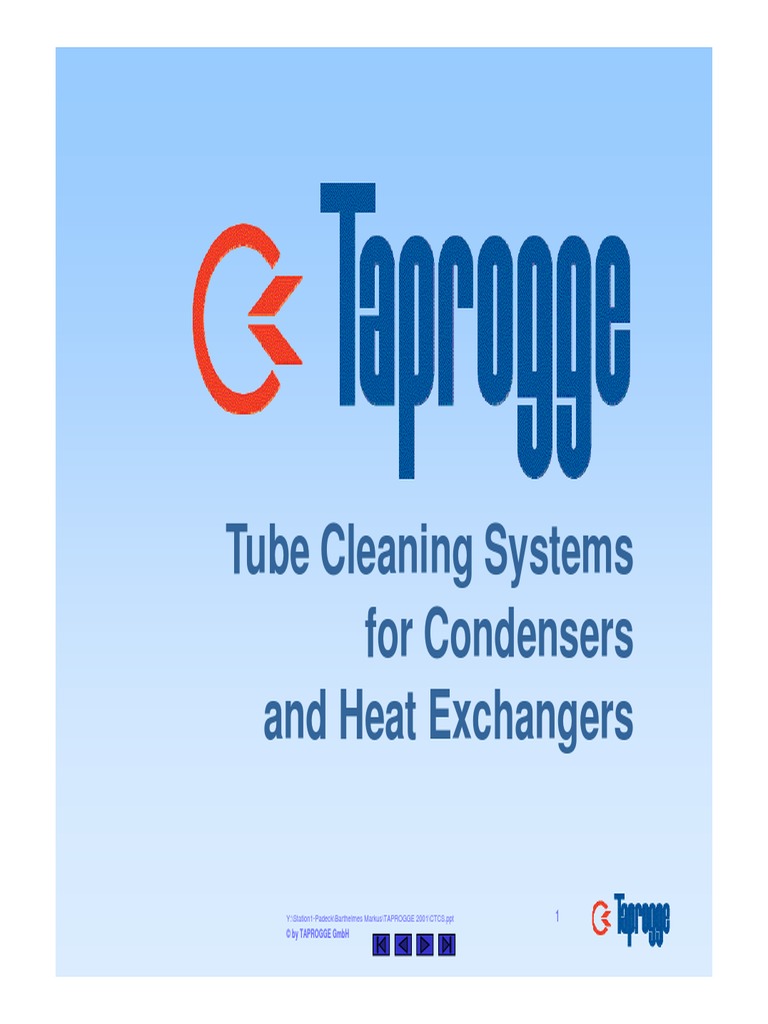 Taprogge Tube Cleaning System | PDF | Building Engineering | Energy ...