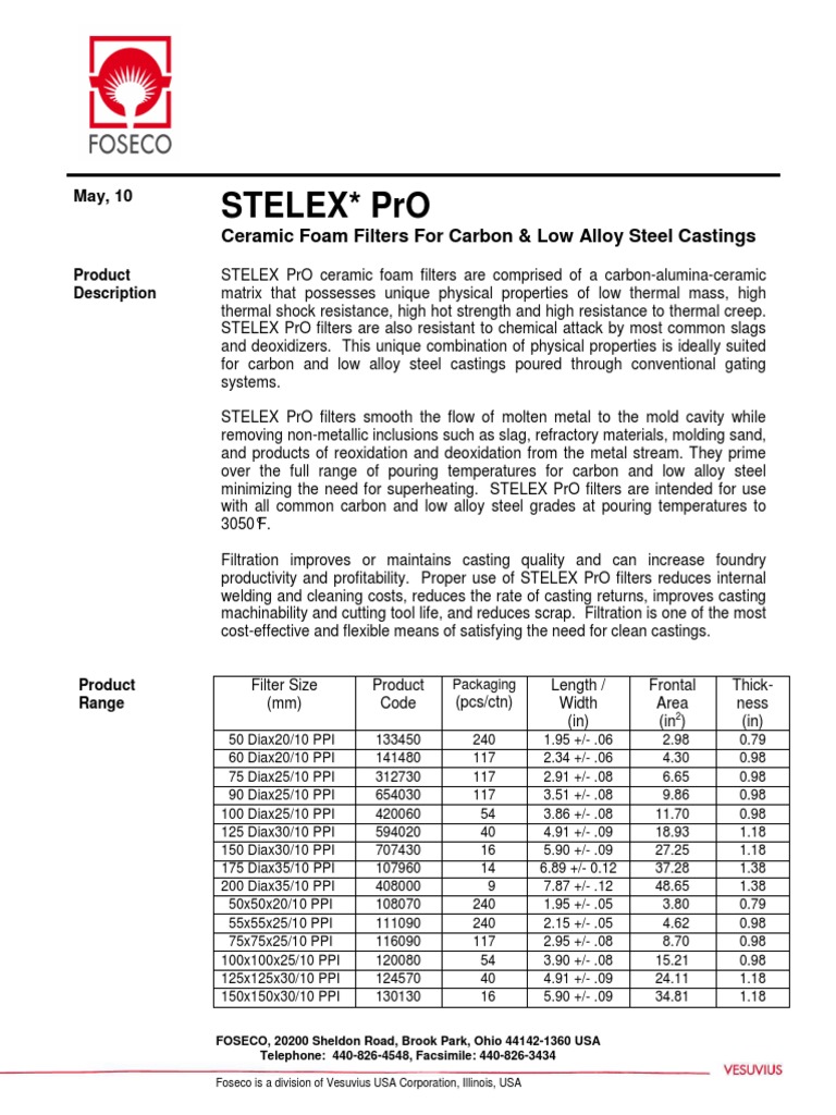 Stelex Pro | PDF | Foundry | Casting (Metalworking)