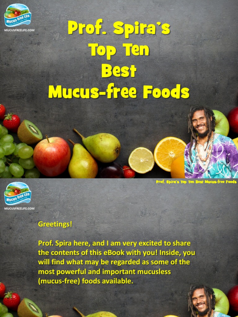 Prof. Spira's Top Ten Best Mucus-Free Foods | PDF | Lettuce | Vegetables