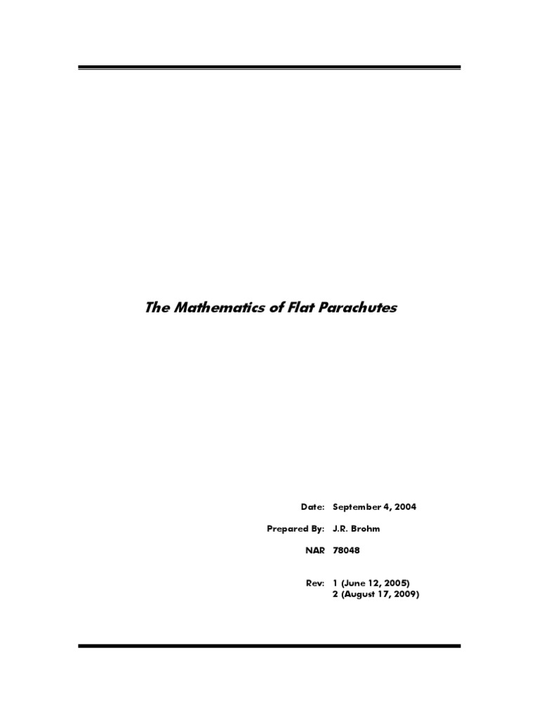 Geometry of Flat Parachutes Explained | PDF | Area | Triangle
