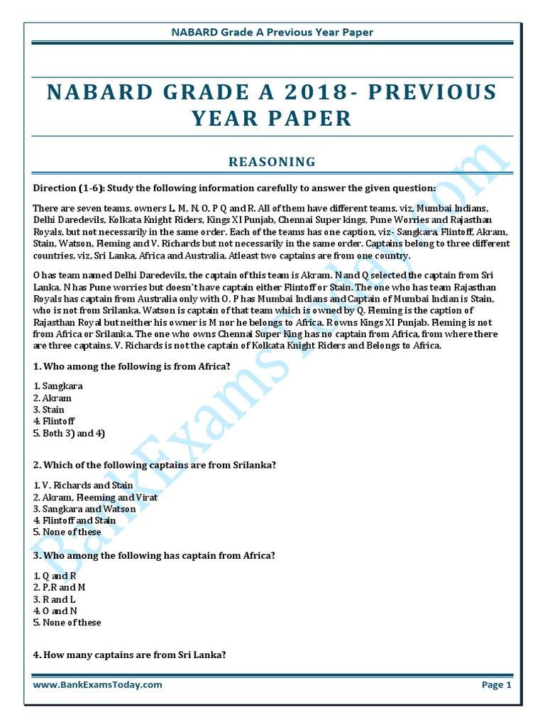 NABARD Grade A 2018 Previous Year Paper 1 | PDF | Soil | Inflation