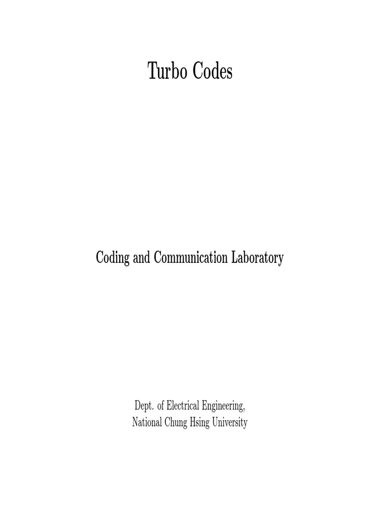 Turbo Codes PDF | PDF | Signal Processing | Software Engineering