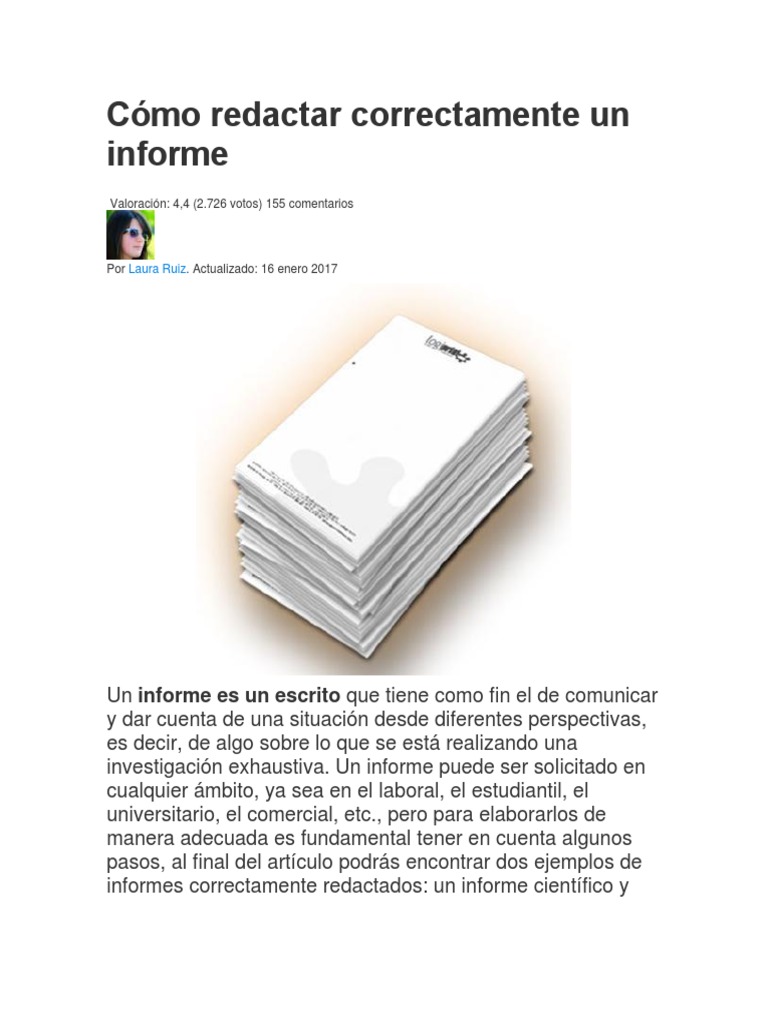 Cómo Redactar Correctamente Un Informe | PDF | Información | Epistemología