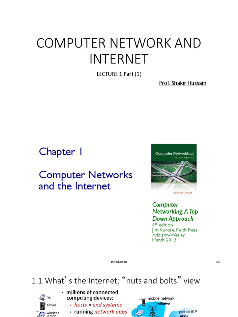 Computer Network and Internet Lect 1 Part 1 | PDF | Digital Subscriber Line | Transmission Medium