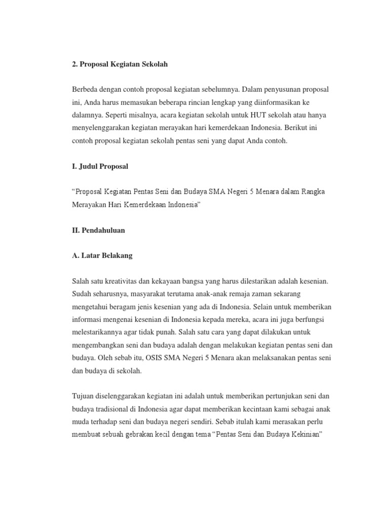 Template Proposal Sekolah | PDF