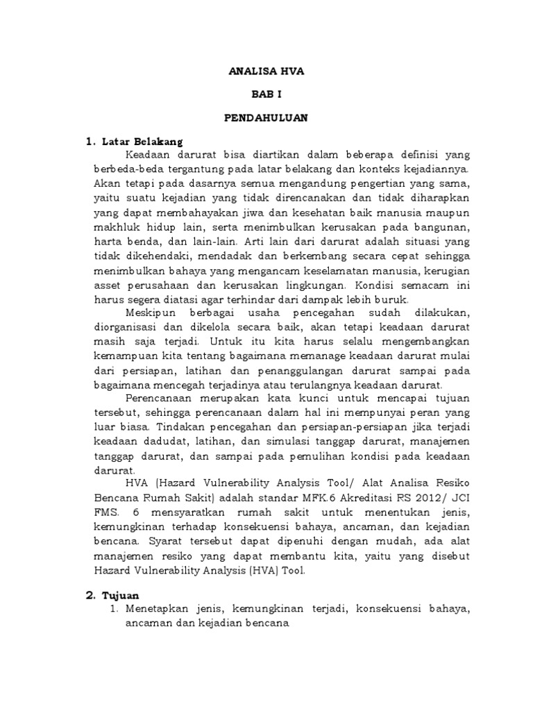 Analisa Hva Rs | PDF