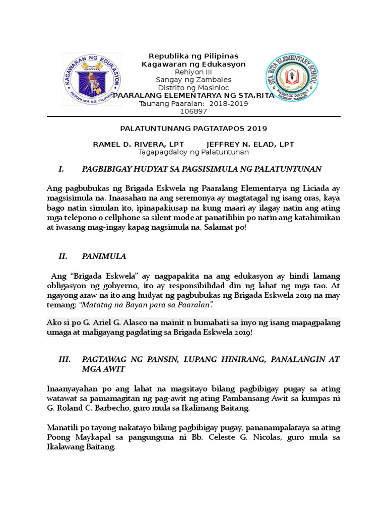 Official Master Of Ceremony Pdf