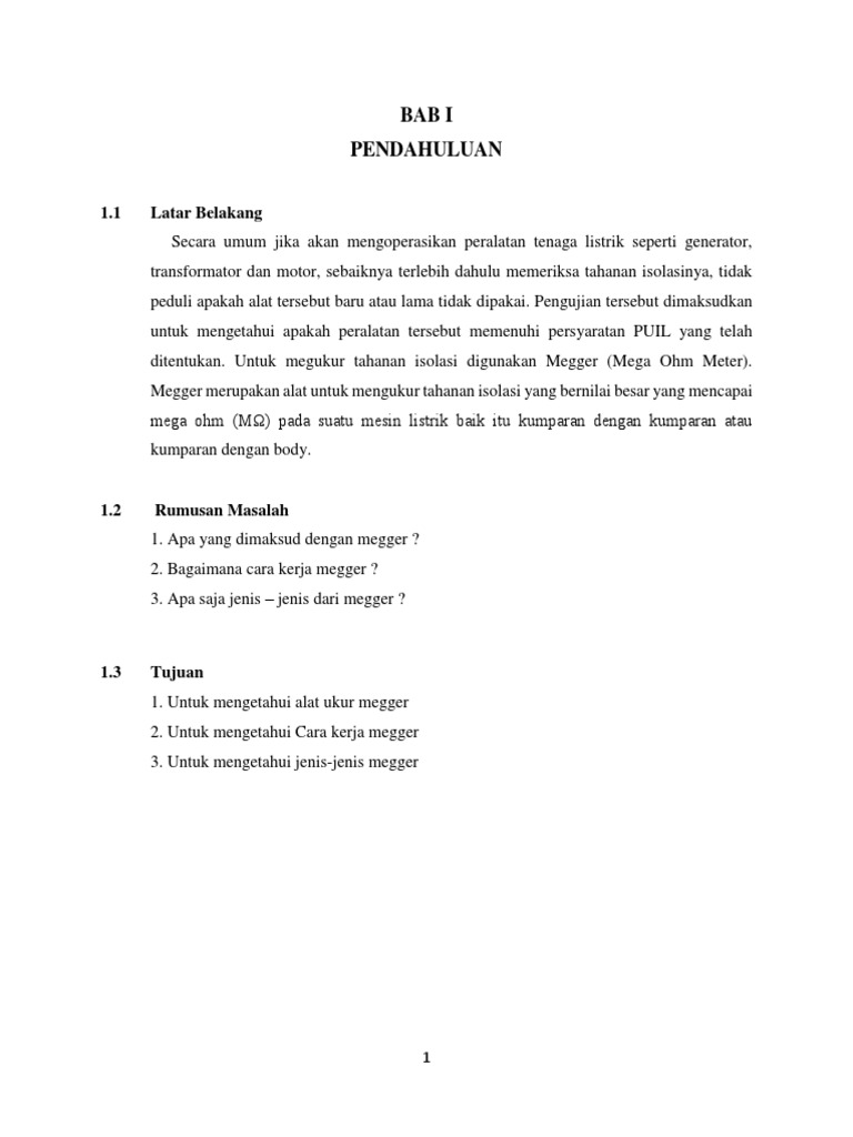 Panduan Penggunaan Alat Megger | PDF