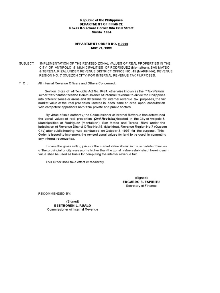 RDO 45-MarikinaOM | PDF | Business