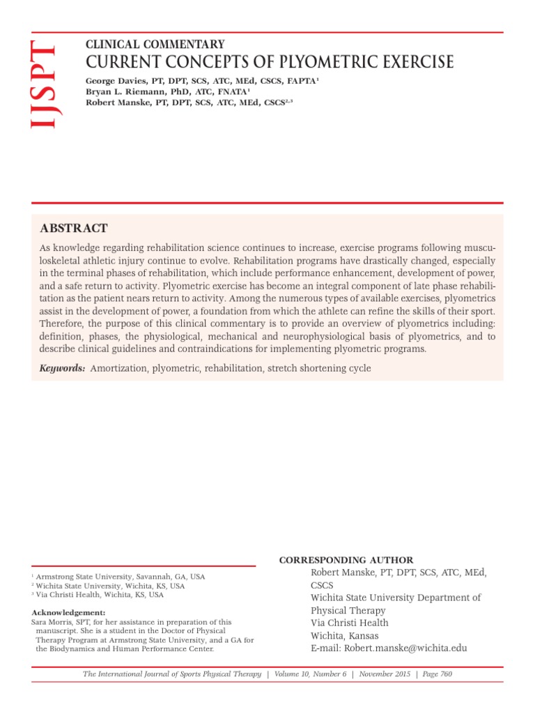 Konsep Latihan Plyometric PDF | PDF | Muscle Contraction | Myocyte