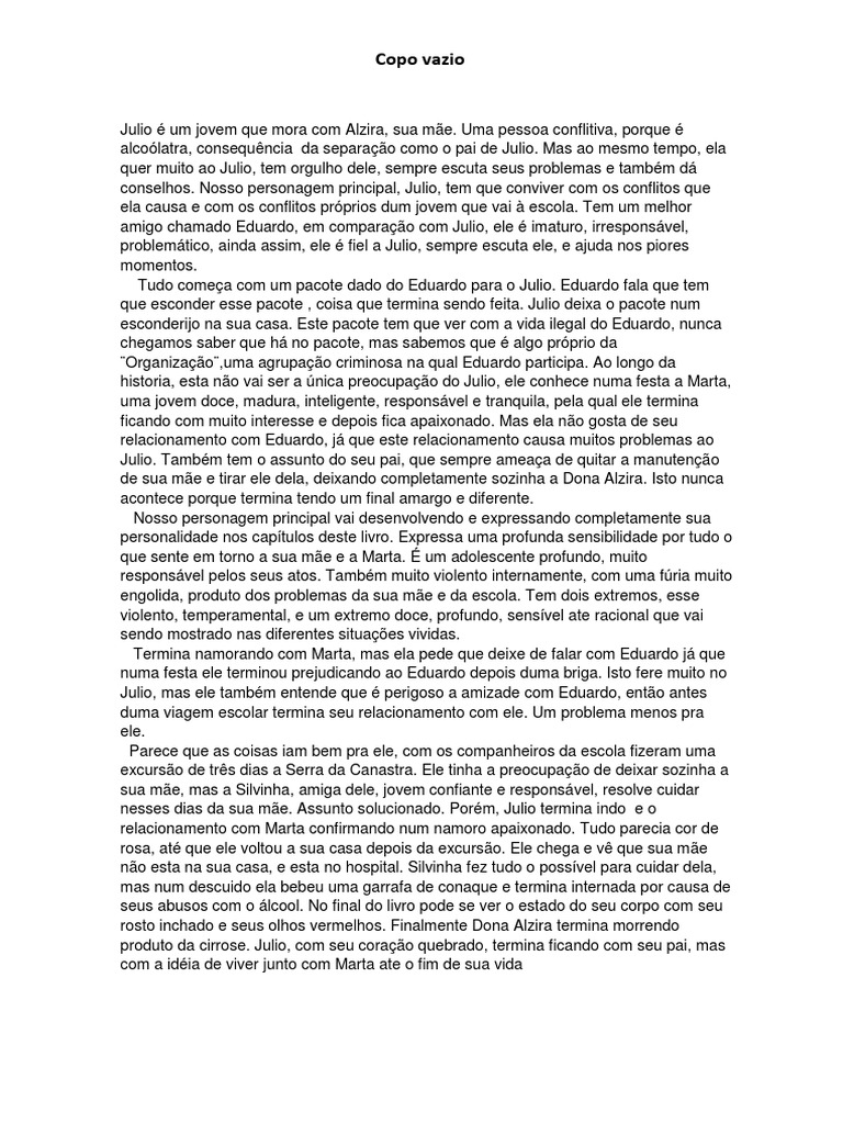 Copo Vazio | PDF | Lazer