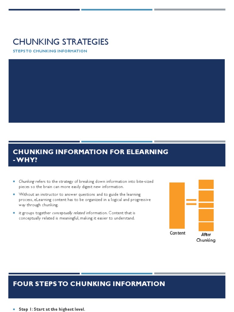Content Chunking Strategies | PDF | Working Memory | Cognitive Neuroscience Content Chunking Strategies | PDF | Working Memory | Cognitive Neuroscience